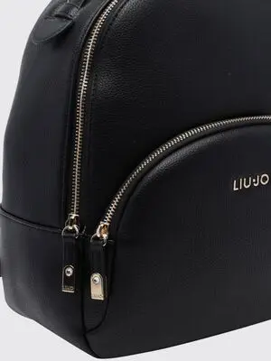 Liu Jo Polyester Backpack With Metallic Logo And Adjustable Shoulder Straps