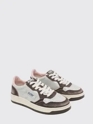 AUTRY Medalist Low Super Vintage Leather And Suede Sneakers With Worn Effect - Brown