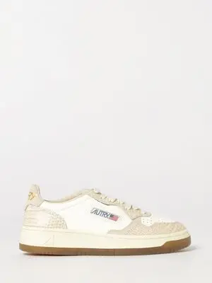 AUTRY Autry Medalist Low Super Vintage Leather And Suede Sneakers Ivory