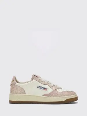 AUTRY Medalist Low Super Vintage Leather And Suede Sneakers - Pink