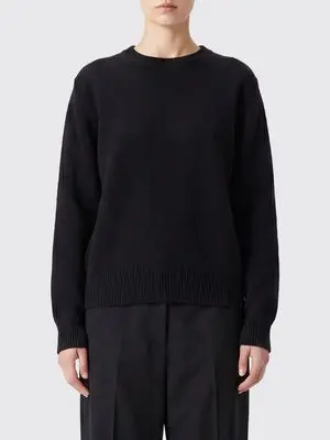 TOTEME Dropped-shoulder Cotton Crewneck Sweater - Black