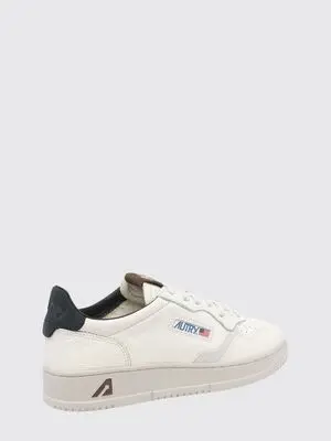 AUTRY Medalist Low Two-tone Calfskin And Suede Sneakers - White 2