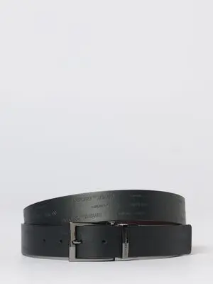 Emporio Armani Emporio Armani Leather Belt With Pin Buckle Brown