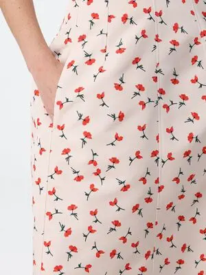 JIL SANDER Sleeveless Floral Midi Dress