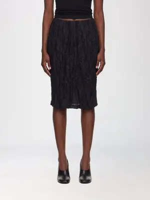 TOTEME High-waisted Crinkled Linen Midi Pencil Skirt - Black