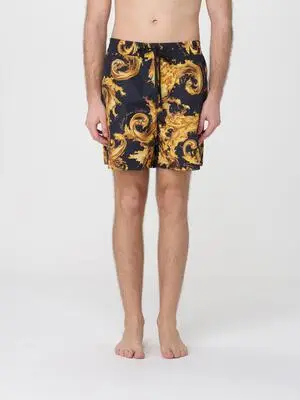 Versace Baroque Print Boxer Swimsuit - Black