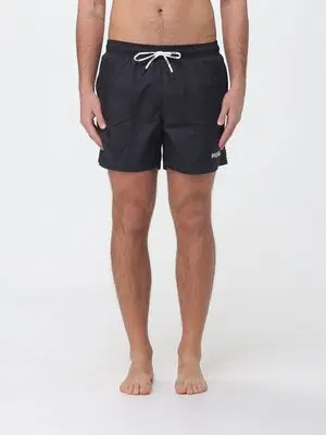 Hugo Polyester Boxer Swim Trunks - Black