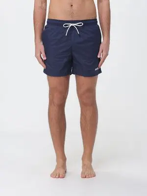 Hugo Polyester Boxer Swim Trunks - Blue