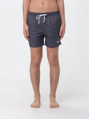 Hugo Polyester Boxer Swim Trunks - Grey