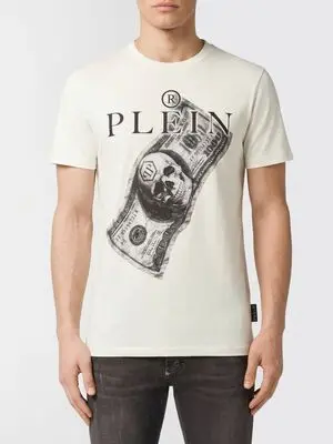 Philipp Plein Graphic Print Cotton T-shirt With Contrast Logo - White