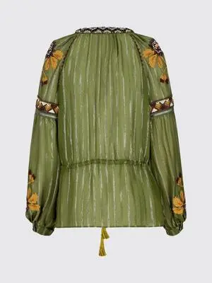 Valentino Garavani Embroidered Silk Blouse