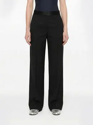 JIL SANDER Satin Straight Trousers By - Black