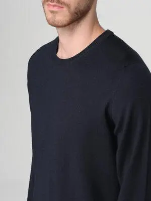 DRUMOHR Crew Neck Fine Knit Jumper - Blue
