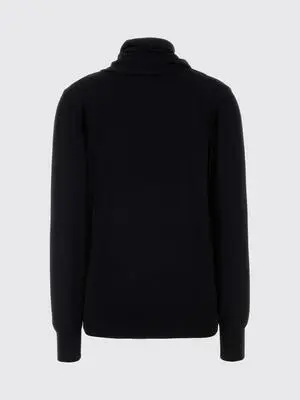 JIL SANDER Virgin Wool Turtleneck With Metal Plaque Detail