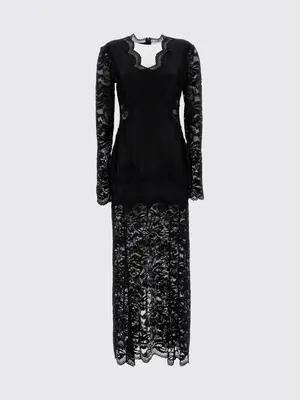 Rabanne Long Sleeve Lace Maxi Dress