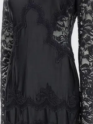 Rabanne Long Sleeve Lace Maxi Dress