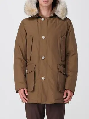 Woolrich Parka With Fur Trimmed Hood - Coffee