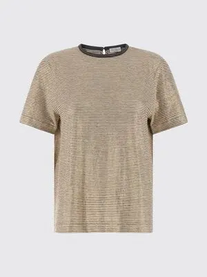 Brunello Cucinelli Striped Linen T-shirt
