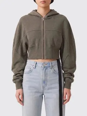 Rick Owens Cotton Crop Sweatshirt - Grey