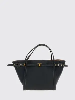TOD'S Tod's Leather Handbag With Gold Tone T Hardware Black