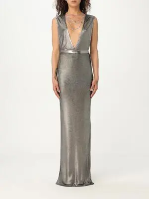 Elisabetta Franchi Metallic Maxi Dress