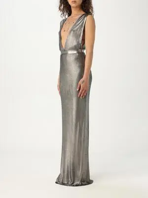 Elisabetta Franchi Metallic Maxi Dress