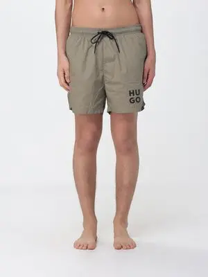 Hugo Polyester Boxer Swim Trunks - Green