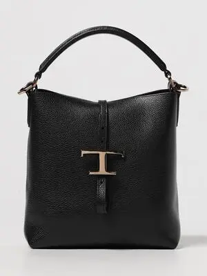 TOD'S Bucket Bag With Monogram Detail - Black
