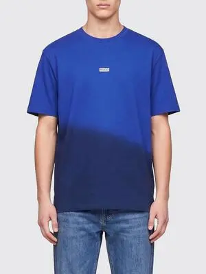 Hugo Cotton T-shirt With Logo - Blue