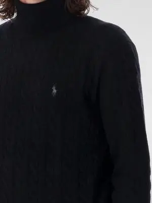 Polo Ralph Lauren Cable Knit Turtleneck Sweater - Black
