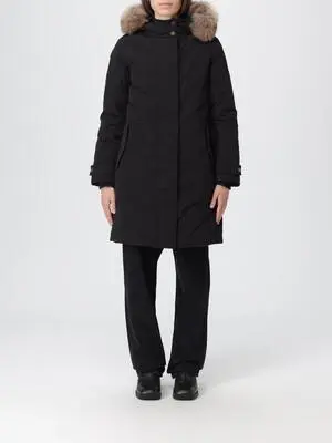 Woolrich Parka With Fur Trimmed Hood - Black