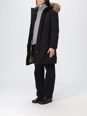 Woolrich Parka With Fur Trimmed Hood - Black