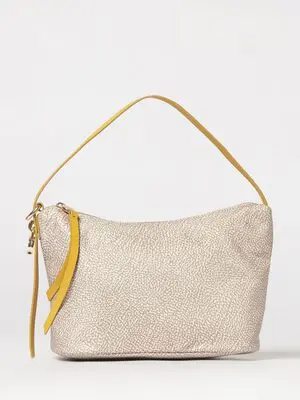 Borbonese Prive Bag In Op Print Nylon - Sand