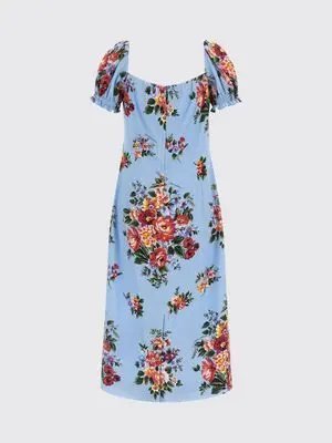 Dolce & Gabbana Floral Print Stretch Silk Midi Dress - Multicolor