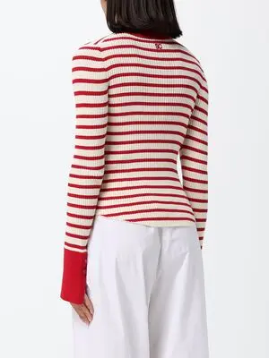 SEMICOUTURE Striped Knit Polo