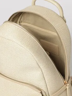 Borbonese Gemini Medium Bag In Op Print Nylon - Sand