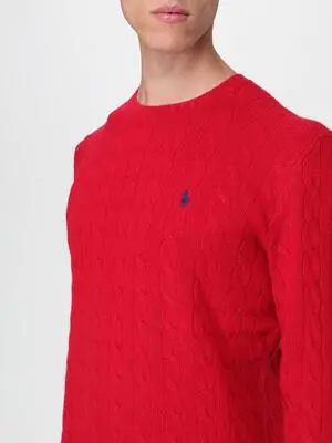 Polo Ralph Lauren Cable Knit Crewneck Sweater - Red