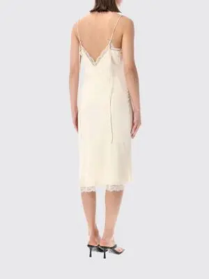 RÓHE Silk Blend Slip Dress With Lace Inserts