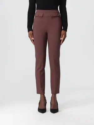 Elisabetta Franchi Tailored Trousers With Button Detailing - Brown