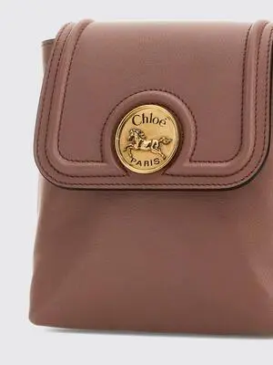 Chloé Horse Medal Leather Backpack - Pink
