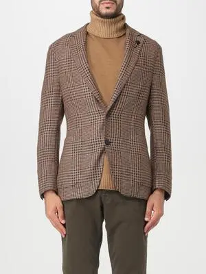 LARDINI Plaid Blazer - Black