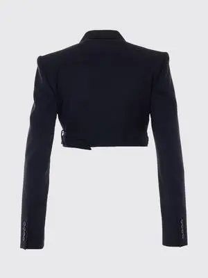 Chloé Cropped Buckle Blazer In Virgin Wool
