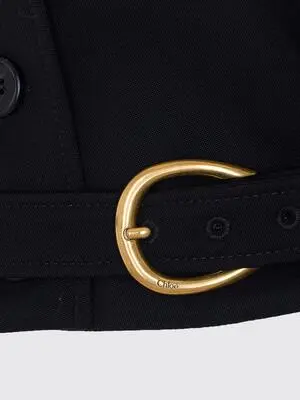 Chloé Cropped Buckle Blazer In Virgin Wool