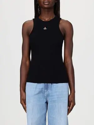 VIVIENNE WESTWOOD Vivienne Westwood Ribbed T-Shirt With Orb Emblem Black