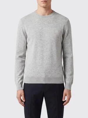 Canali Long-sleeved Crewneck Jumper In Pure Cashmere - Grey