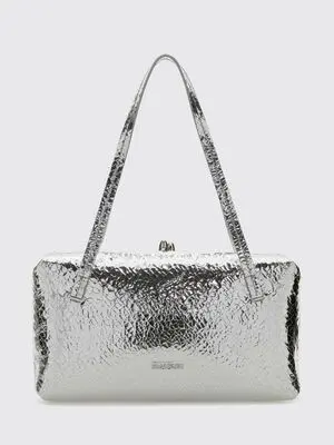 JIL SANDER Goji Pillow Bag In Laminated Craquelé Nappa - Blue