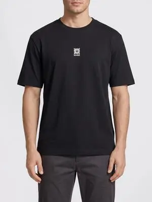 Hugo Cotton T-shirt With Tonal Logo - Black