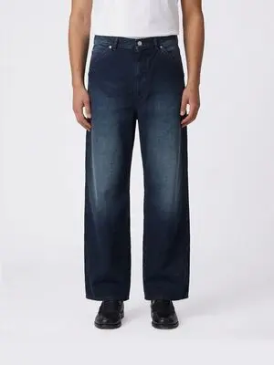 Marni Wide Leg Jeans In Cotton Denim - Blue
