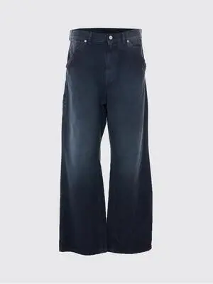 Marni Wide Leg Jeans In Cotton Denim - Blue