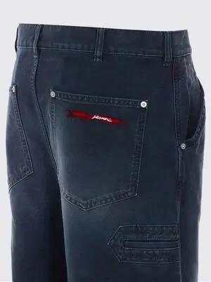 Marni Wide Leg Jeans In Cotton Denim - Blue